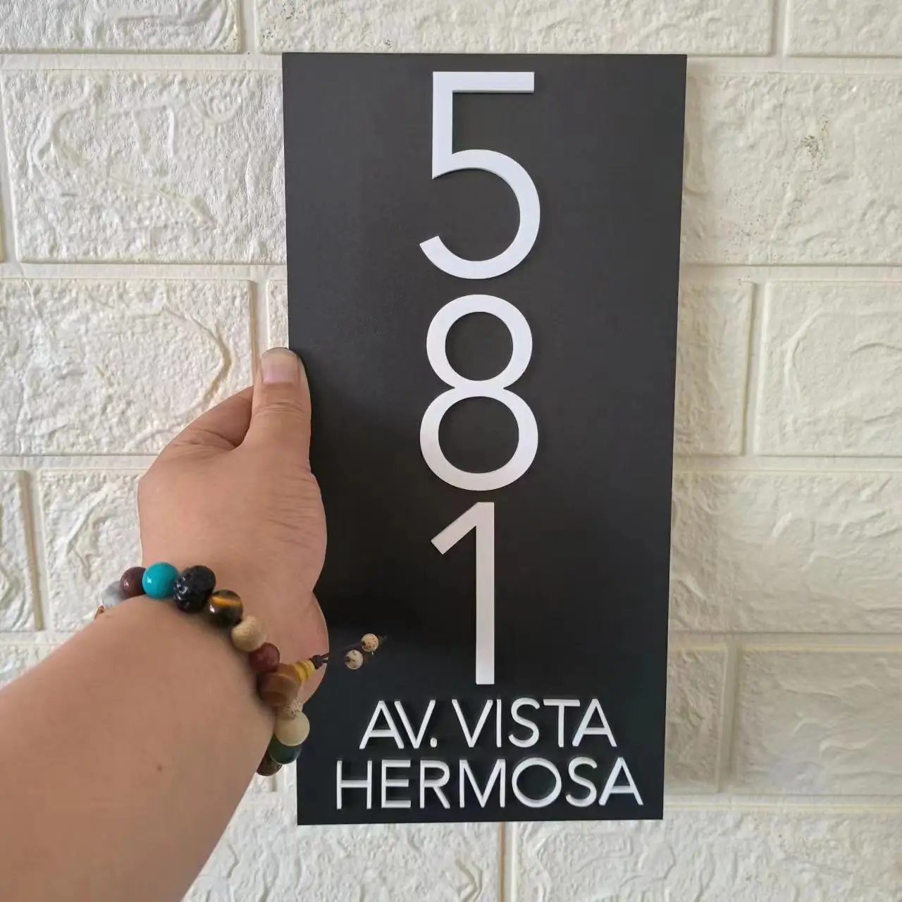 Placa-de-Metal-acr-lico-3D-para-pared-exterior-placa-mate-personalizada ...