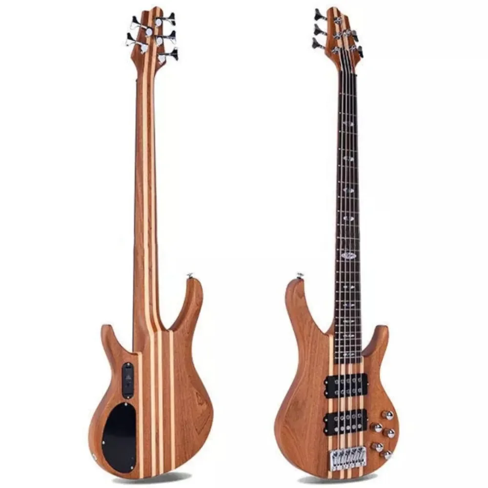 5-String-Hickory-Wood-Top-Active-Neck-Through-Professional-Electric ...