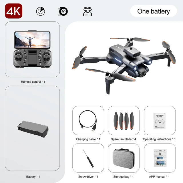 Lenovo S1S Drone 8K/4K Professional HD Aerial Photography Intelligent Obstacle Avoidance ...