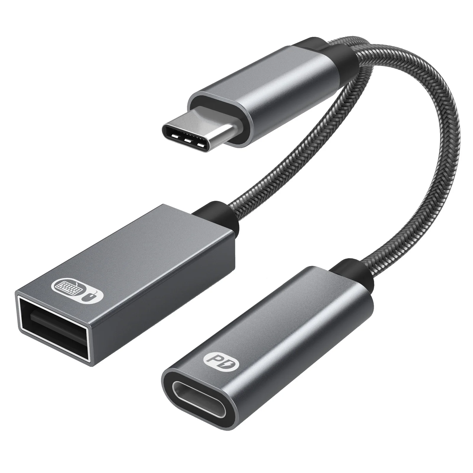 Usb Y Splitter Usb A To USB C Usb Otg Type C Multifunctional 2 In 1 USB ...