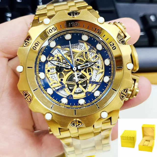 Invincible-Reserve-Venom-Mens-Watch-Luminous-Chronograph-Stainless ...