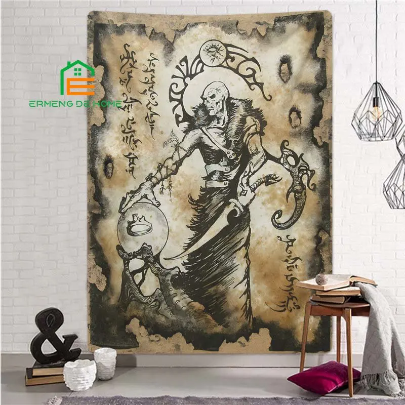 Dark Necronomicon Cthulhu Mythological Monster Tapestry Wall Hanging ...