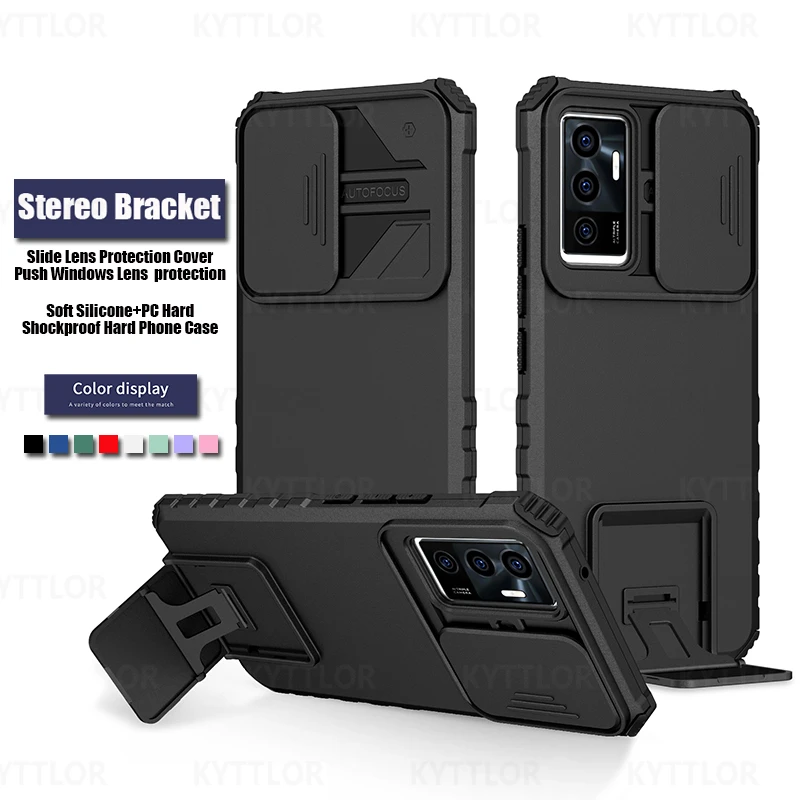 Holder-Phone-Case-For-Vivo-Y76-5G-Y76s-V23e-S10e-Push-Window-Camera ...