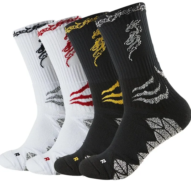 Atlético Almofada Crew Socks com Arco Compressão, Corte Alto, Anti Slip ...