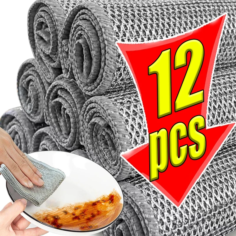 Double-Sided-Metal-Steel-Wire-Rags-Household-Magic-Cleaning-Cloth ...