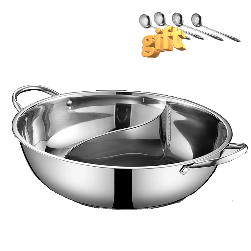 Stainless Steel Thickened Hot Pot Ollas Chafing Dish Home Compatible ...