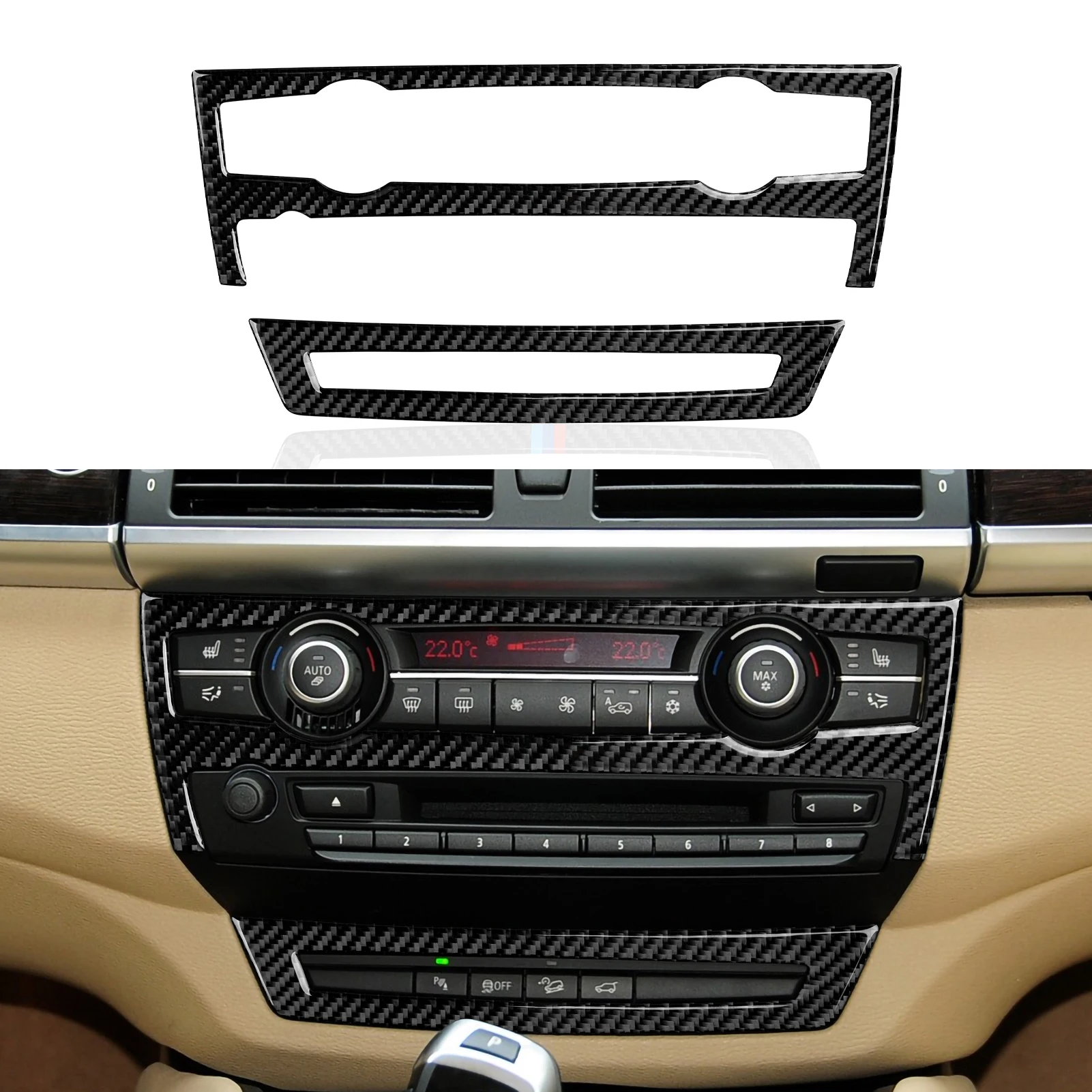 Car-CD-Panel-Trim-Center-Console-Cover-Carbon-Fiber-Sticker-Decal-for ...