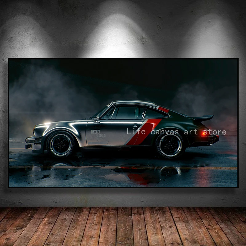 K-hlen-Rauch-Industriellen-Stil-Porsche-911-Supercar-Kunst-Poster ...