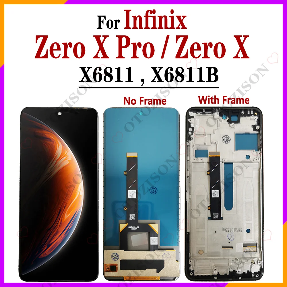 6.67 "display para infinix zero x pro lcd com quadro x6811 lcd x6811b ...