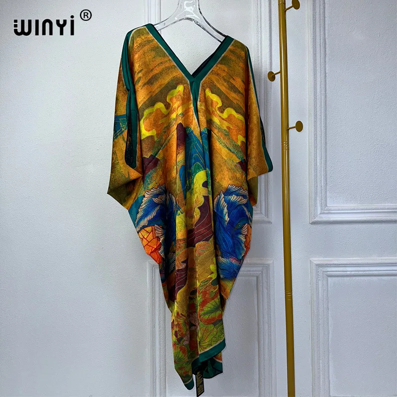 WINYI-Beach-Dress-High-Quality-V-NECK-Print-Elegant-maxi-dress-Women ...