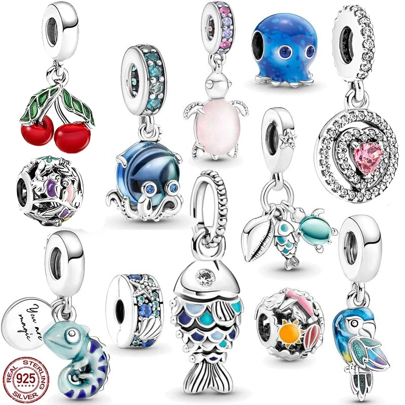 Colgante de plata de ley 925 de la serie Ocean para mujer, estrella de ...
