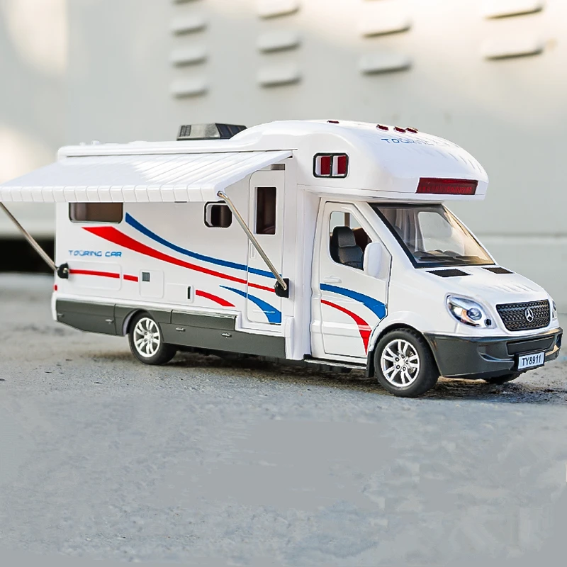 1-30-Diecast-Luxury-RV-Recreational-Dining-Car-Model-Metal-Camper-Van ...