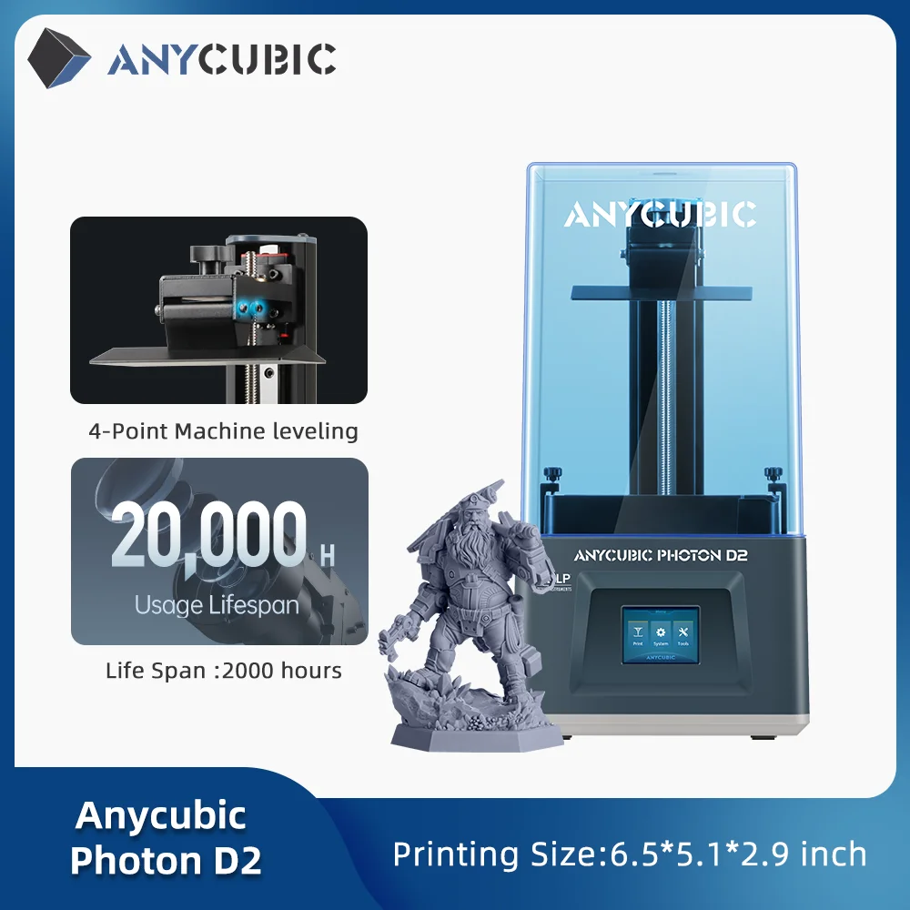 Anycubic Photon D2 Dlp 3d Printer High-speed High Precision 6.5*5.1*2.9 Inch Printing Size Uv ...