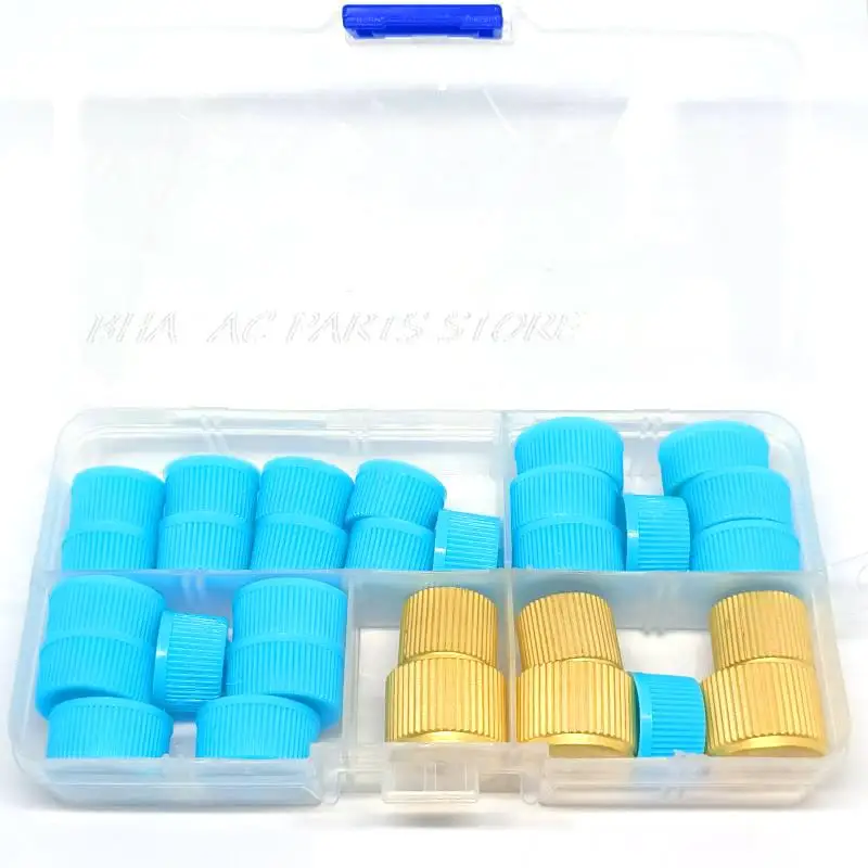 30Pcs AC Refrigerant Port Cap Replacement Car AC Valve Core Copper caps ...