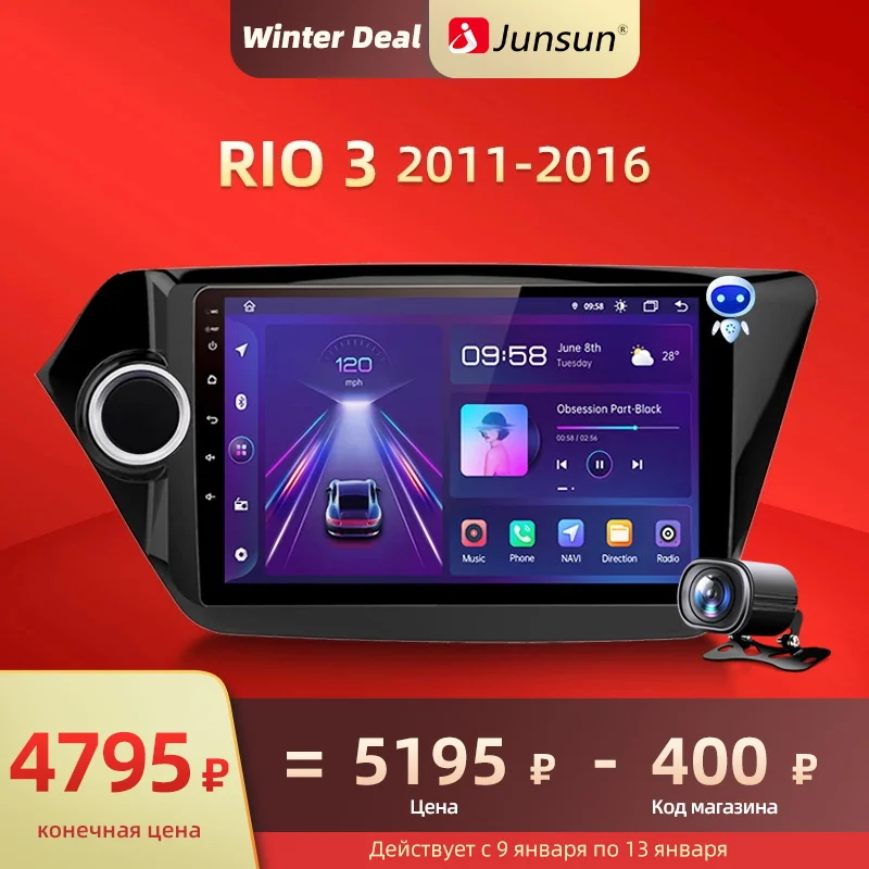 Junsun V1pro Ai Voice Car Radio Android Auto Multimedia Player For Kia ...