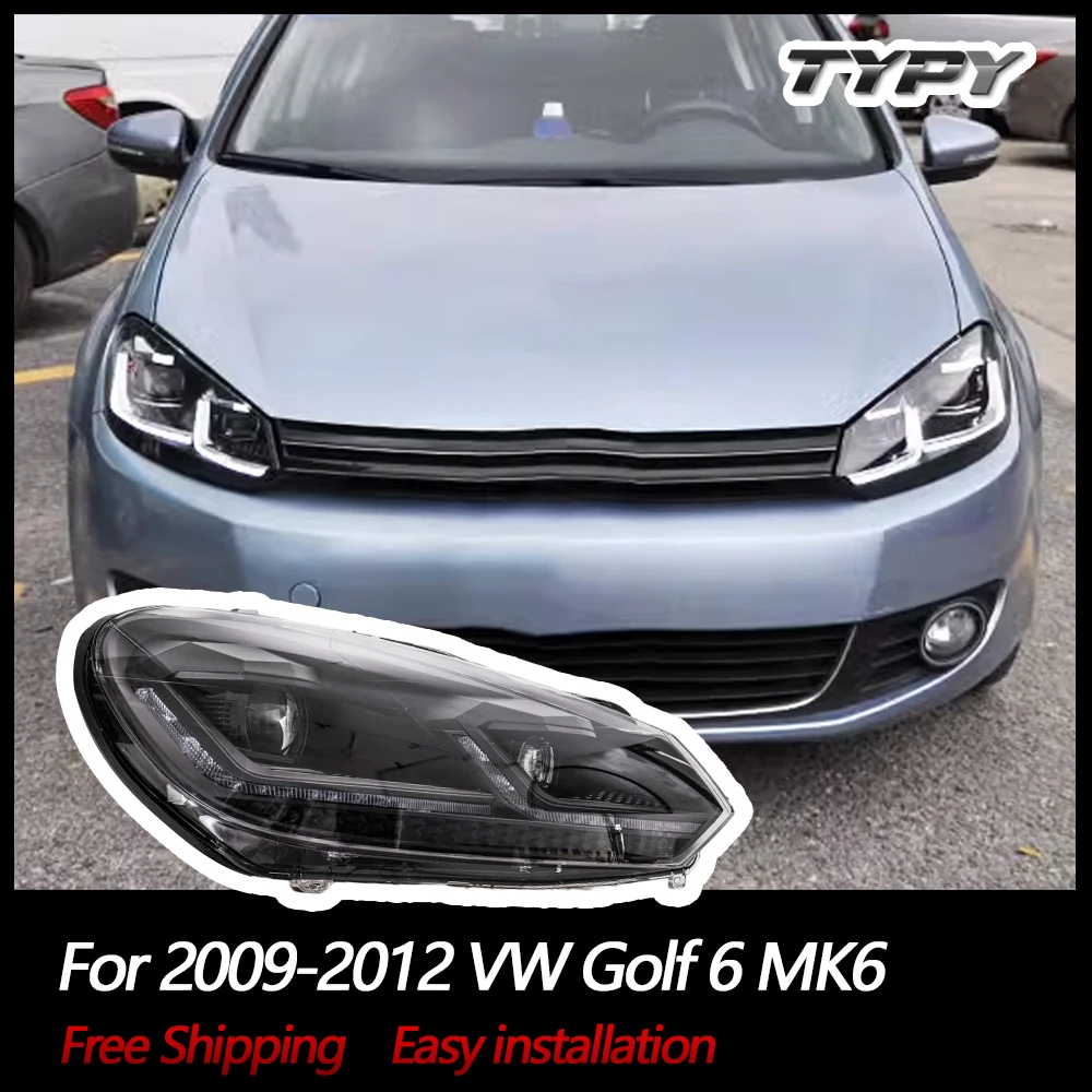TYPY-Car-Lights-For-VW-Golf-6-Headlights-Mk6-2009-2012-LED-Projector ...