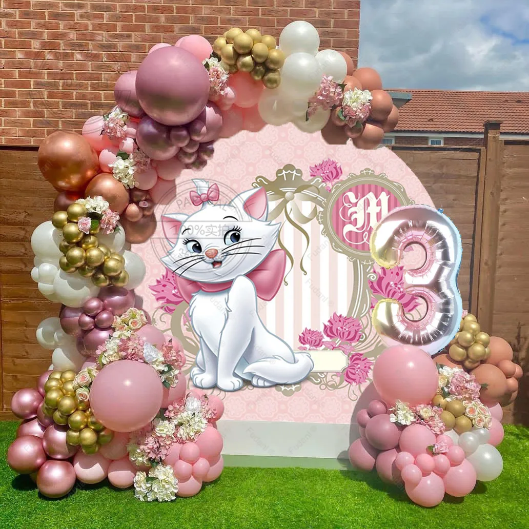 141pcs-Disney-Pink-Marie-Cat-Balloons-Arch-Garland-Kit-Age-3-4-5th ...
