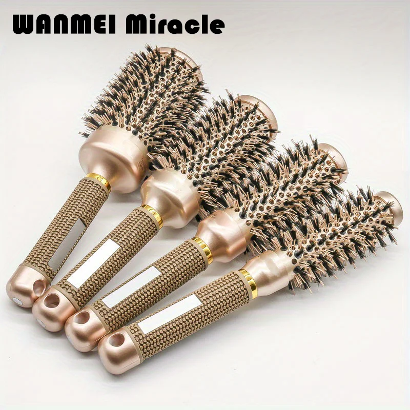 4 Sizes Professional Salon Round Hair Comb Hairdress Brush Barrel Comb ...