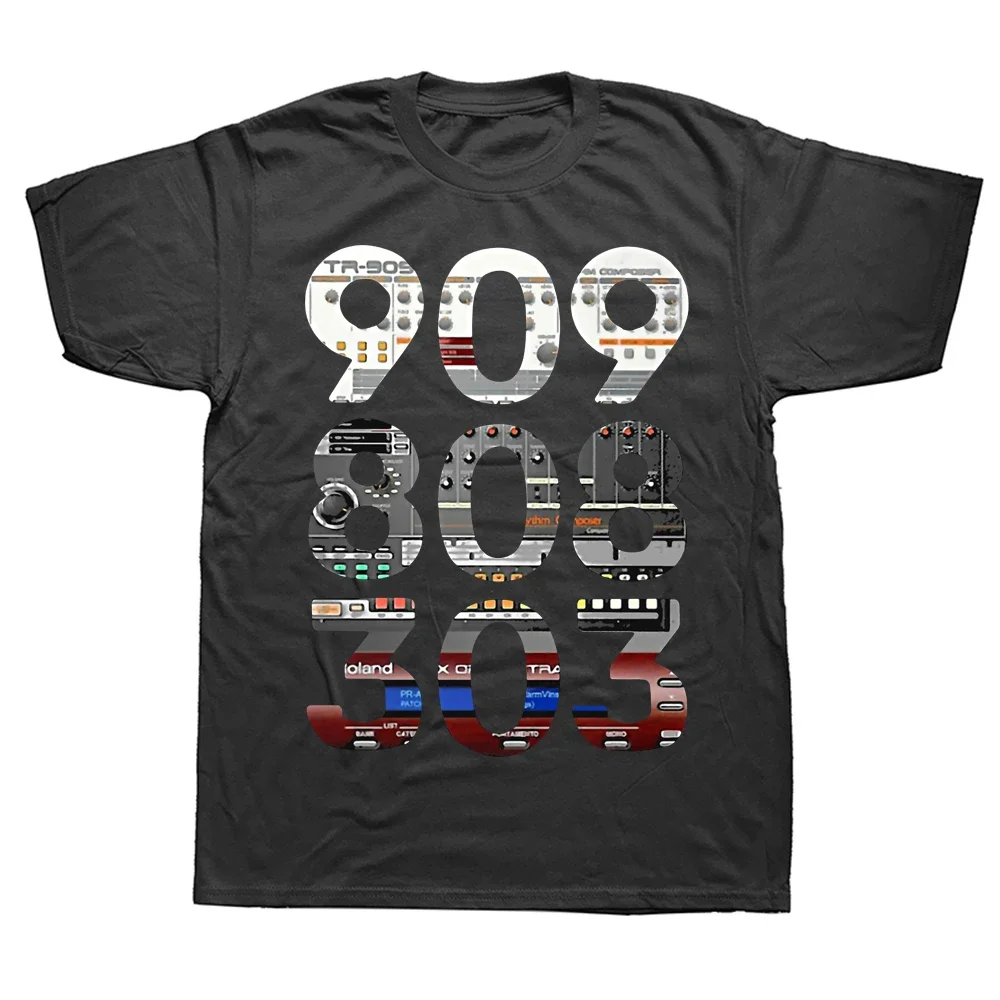 Funny Synthesizer 909 808 303 Drum T Shirts Summer Graphic Cotton ...