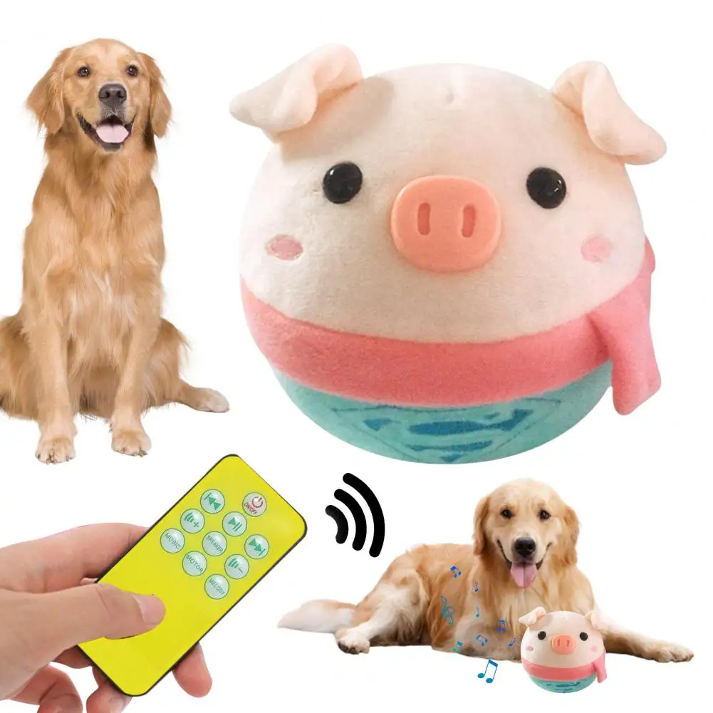 Dog-Toy-Moving-Pet-Plush-Toy-Set-with-Talking-Squeaky-Ball-Cartoon-Pig ...