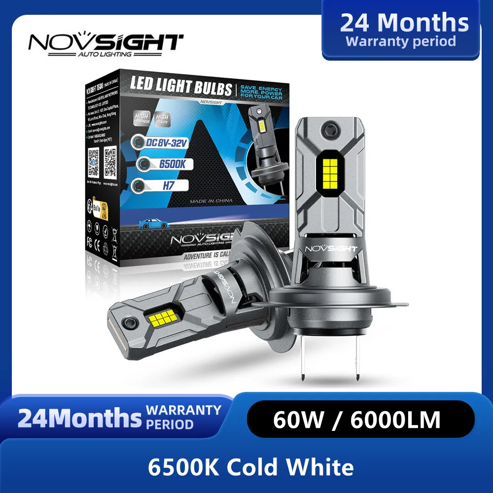 Novsight-N64-H7-LED-Headlight-For-Car-6500K-6000LM-60W-12V-LED-Auto ...