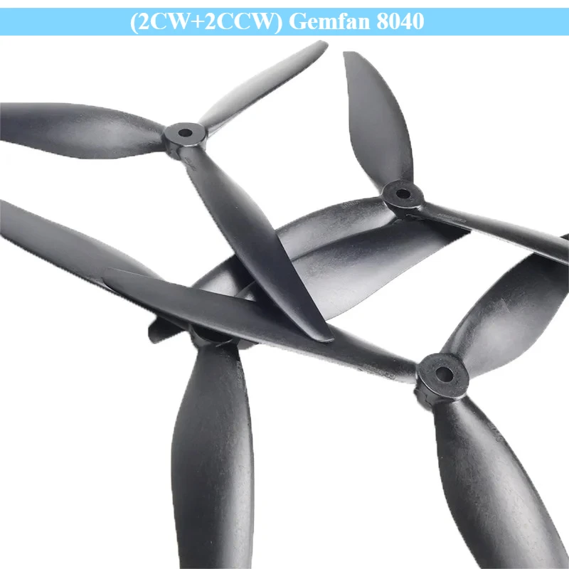 Gemfan 8040 8X4X3 3-Blade 8inch 4PCS (2CW+2CCW) Glass Fiber Nylon ...