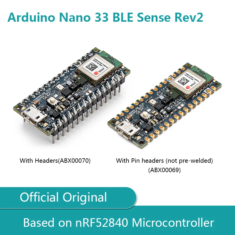 Official-Original-Arduino-Nano-33-BLE-Sense-Rev2-ABX00070-ABX00069 ...
