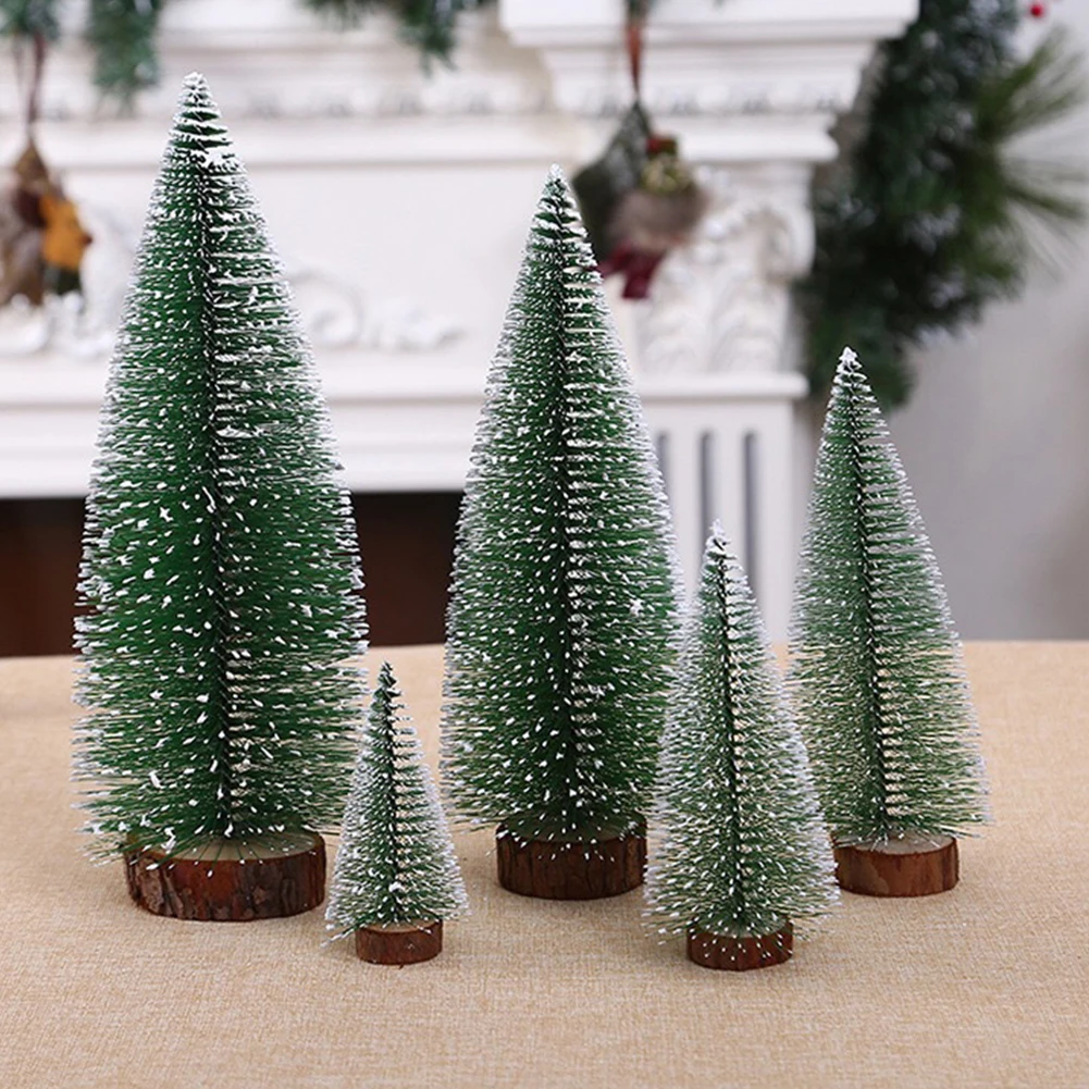 White-Cedar-Christmas-Tree-with-Wooden-Base-Desktop-Xams-Trees ...