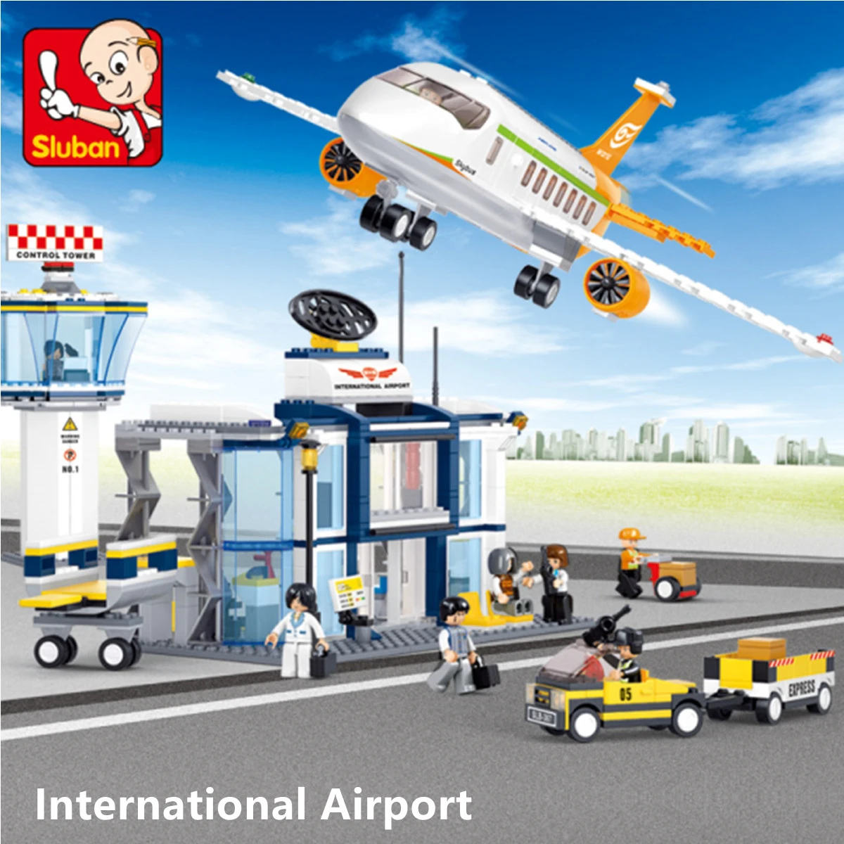 Sluban Building Block Toys Aviation International Airport 678pcs Bricks ...