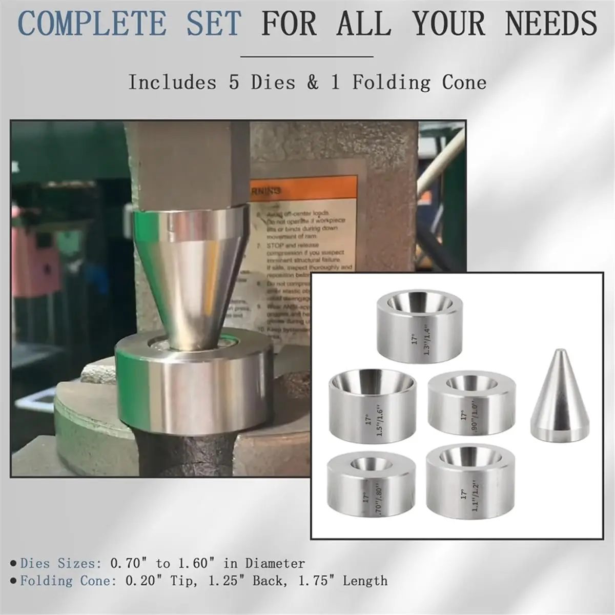 17 Degree Five Piece Set Folding Reduction Die Stainless Steel ...