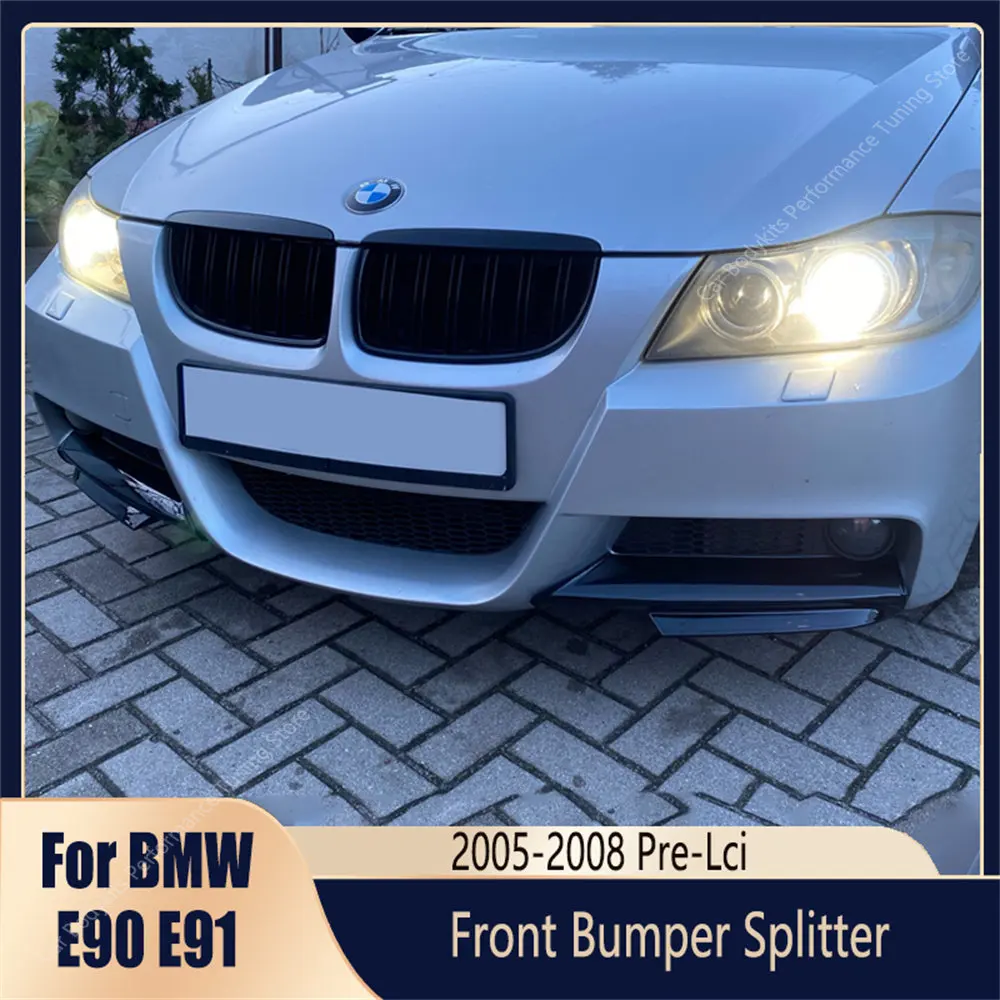For-Bmw-E90-E91-Pre-Lci-Front-Bumper-Lip-Splitter-Diffuser-3-Series ...