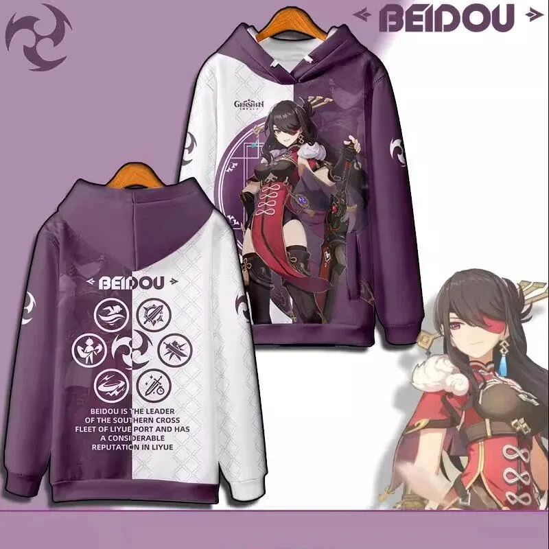 Hot-Game-Genshin-Impact-Beidou-Bei-Dou-Cosplay-Costume-Unisex-3D-Hoodie ...