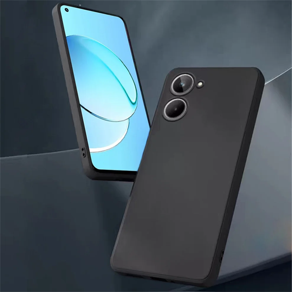 realme10 case, black cover for realme 10 soft liquid tpu phone cases ...