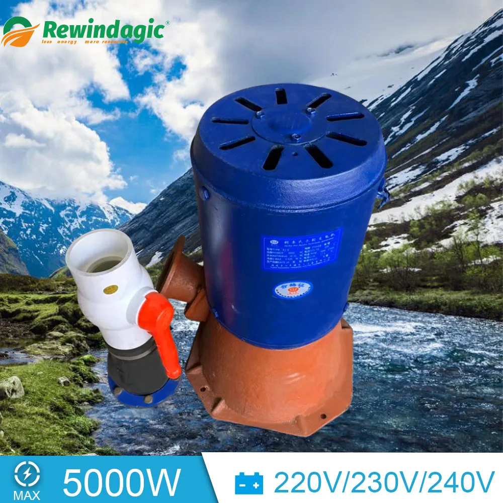 High Power 2000W 3000W 5000W Water Turbine Generator 220V 230V 240V ...