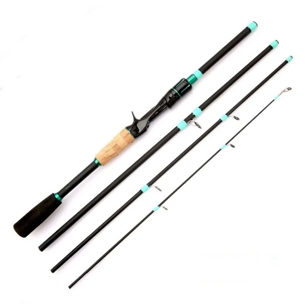 1.65m/1.8m/2.1m Spinning Casting Fishing Rod 4 Sections Carbon Fiber ...