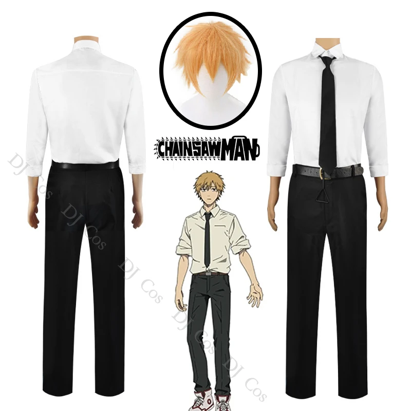 Denji Cosplay Costume Anime Chainsaw Man Part 2 Short Wig Suit Shirt ...