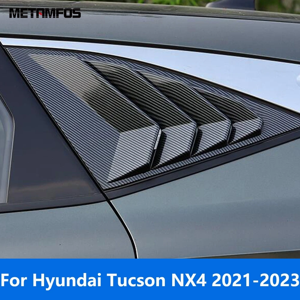 For-Hyundai-Tucson-NX4-2021-2022-2023-Carbon-Fiber-Rear-Window-Louvers ...