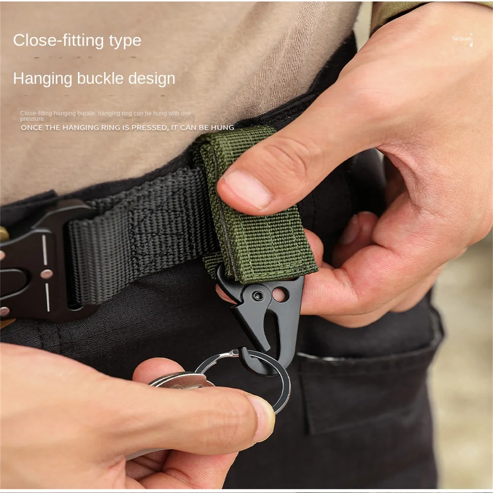 Tactical-Webbing-Clip-Hanging-Key-Hook-Clamp-Nylon-Ribbon-Military ...