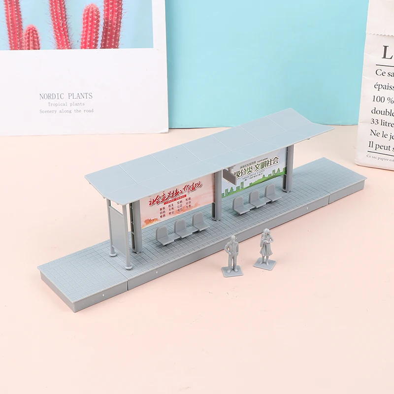 1-87-Mini-Simulation-Bus-Station-Model-High-speed-Rail-Station-Platform ...
