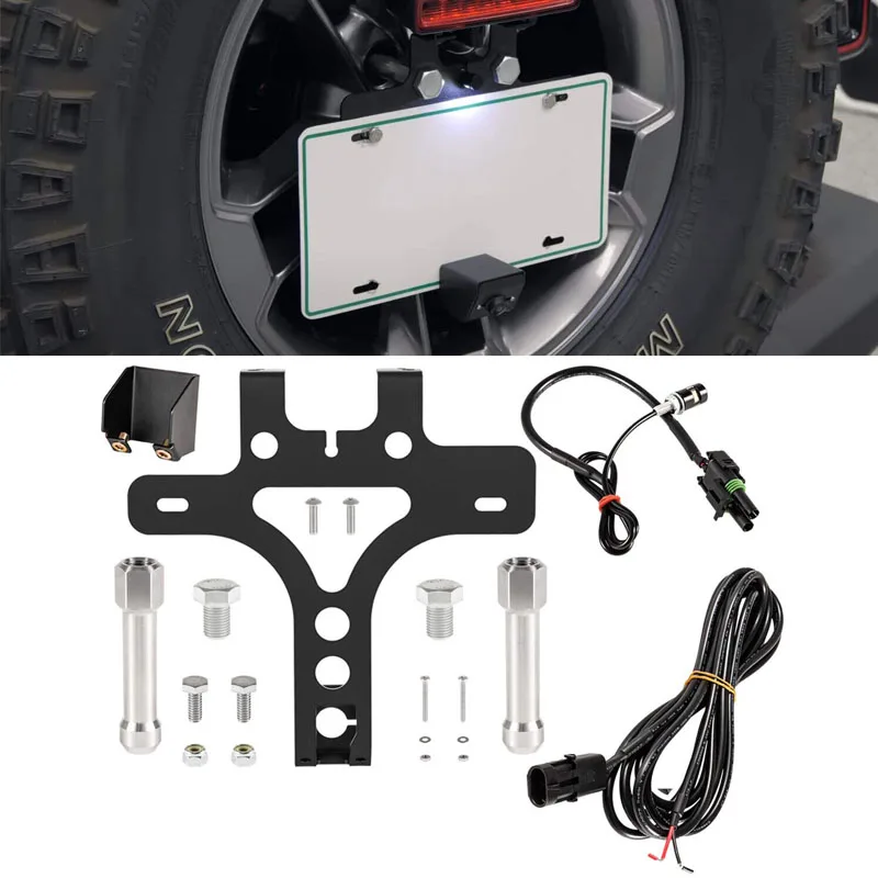 Rear License Plate Relocation Kit Fits for 2018 -2024 Jeep Wrangler JL ...