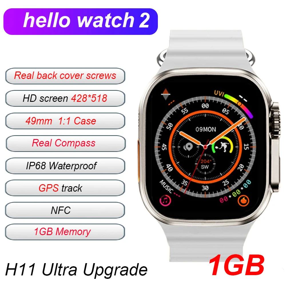 Reloj inteligente Hello Watch 2 para hombre, dispositivo con carga ...