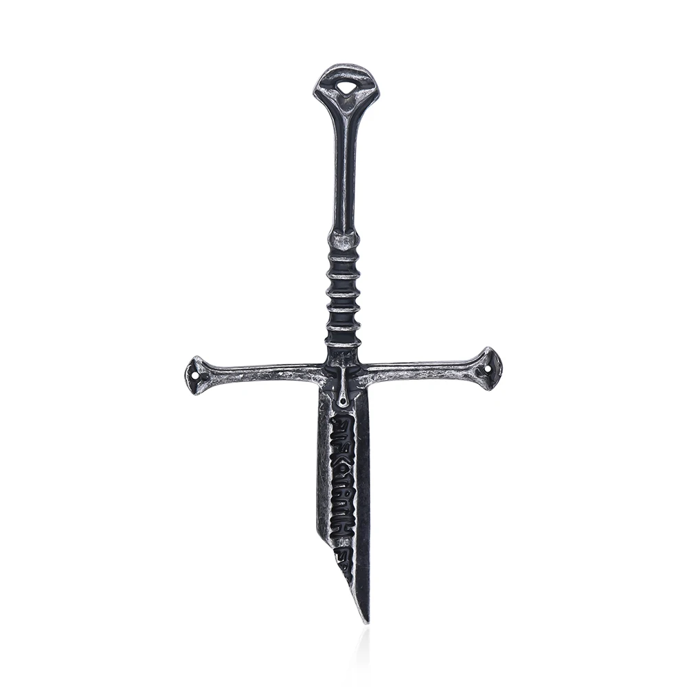 Lord of the Narsil Vintage Broken Sword Brooch Pin Enamel Movie Rings ...