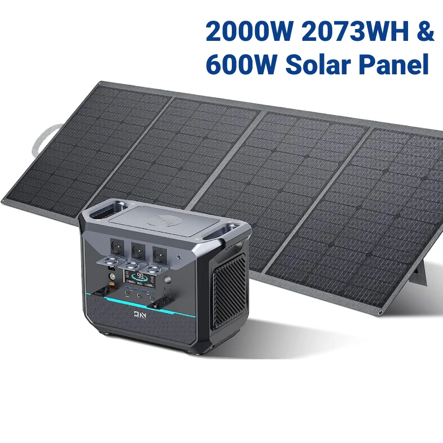 2000W-Solar-Generator-With-Solar-Panel-Set-LiFePO4-for-Power-Station ...