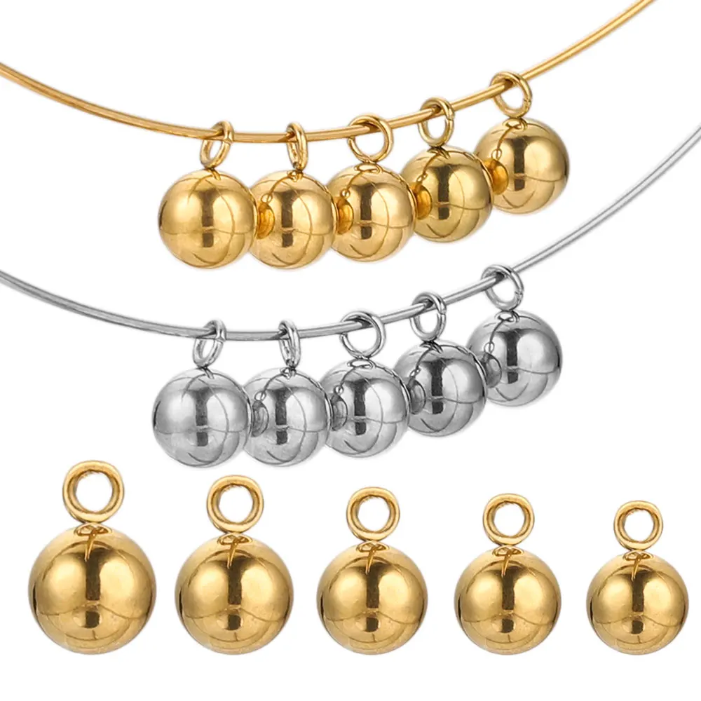 20pcs-Lot-4-5-6mm-Round-Stainless-Steel-Beads-Solid-Ball-Charms-DIY ...