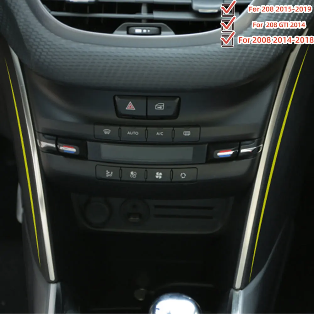 Car Gear Shift Panel Decoration Cover Trim for Peugeot 2008 2014 - 2018 ...