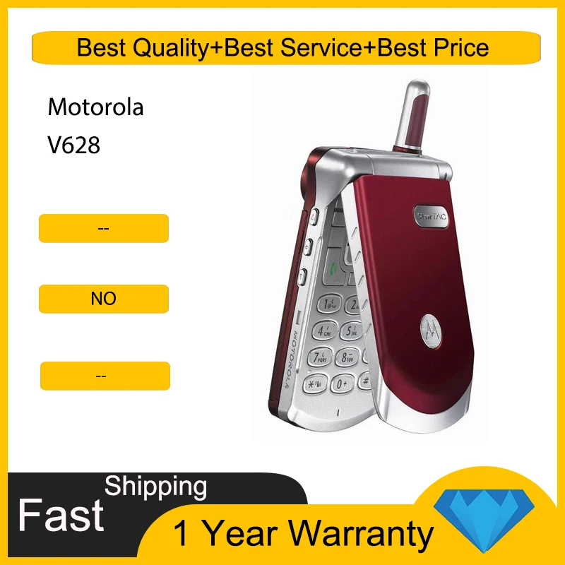 Unlocked-Motorola-V628-Refurbished-Cellphone-Quality-Assurance-1-Year-Warranty-Flip-Phone-Only ...