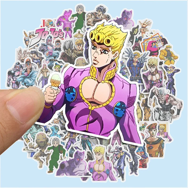 50Pcs-Anime-JOJO-Bizarre-Adventure-Sticker-decalcomania-Laptop ...