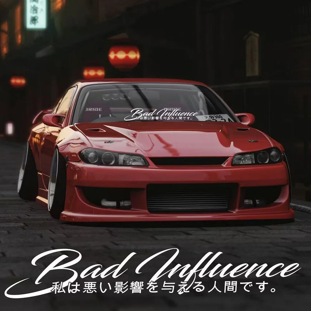 Car-Stickers-Bad-Influence-Windshield-Decal-JDM-Stickers-Decorative ...