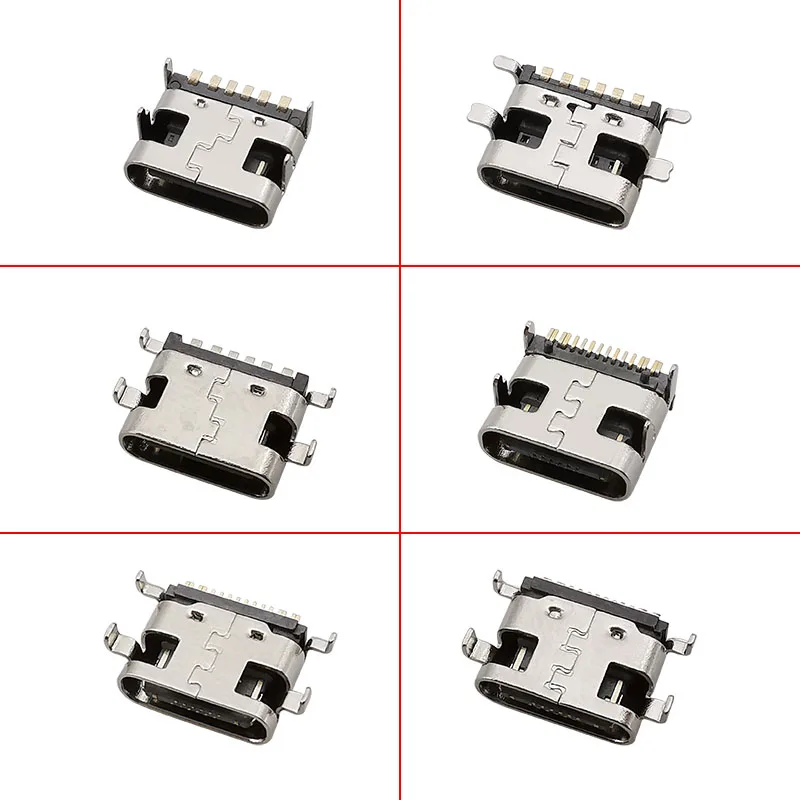 10Pcs-USB-Connector-Type-C-Female-Charging-Port-Jack-2-6-16-Pin-Type-C ...