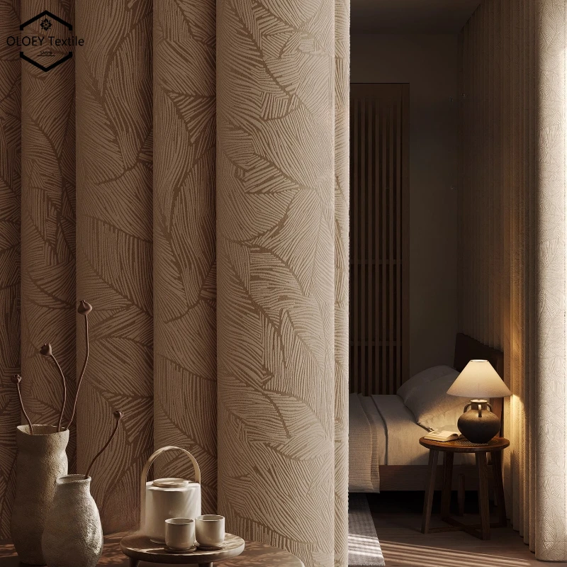 Rideaux d'isolation thermique pour chambre à coucher, tissu Chenille ...